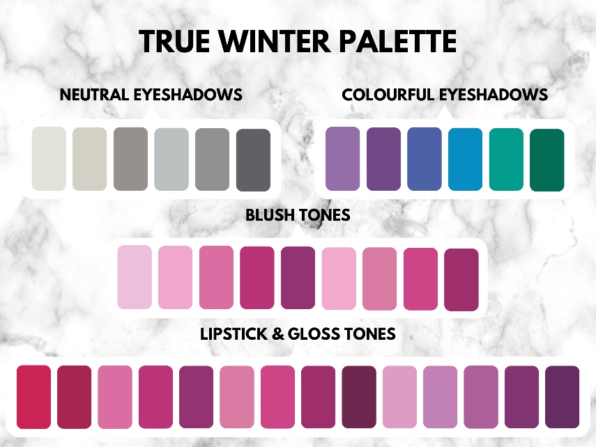 True Winter Color Palette True Winter Color Palette
